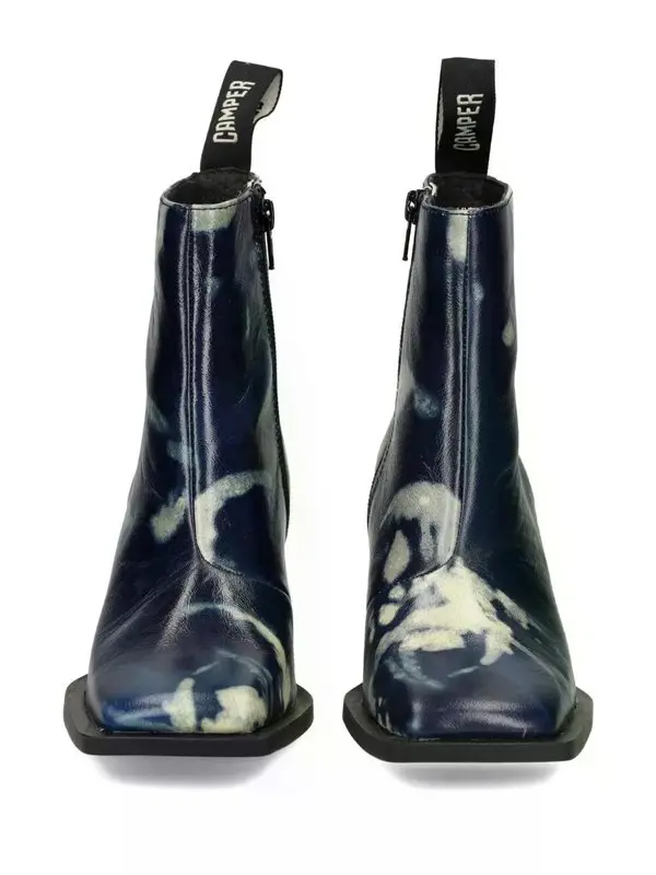 Camper Karole Square Toe Heeled Boots - Blue