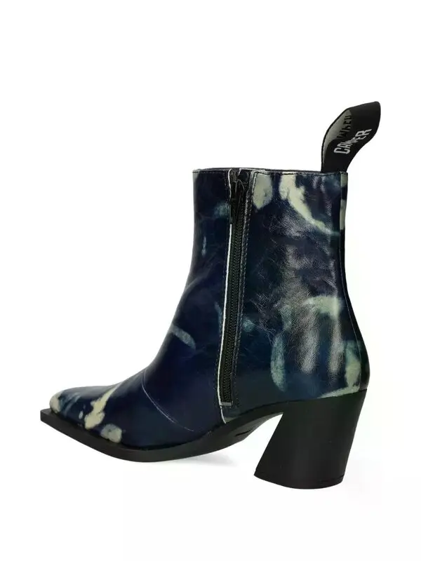 Camper Karole Square Toe Heeled Boots - Blue