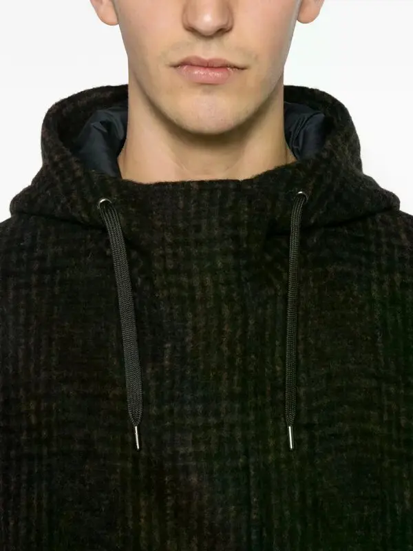 Herno Hooded Check Coat