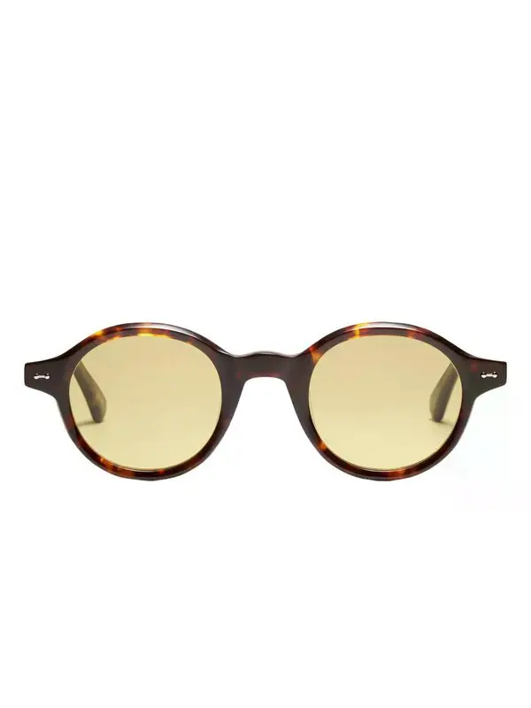 PETER AND MAY Tortoiseshell-effect Round-frame Sunglasses - Brown