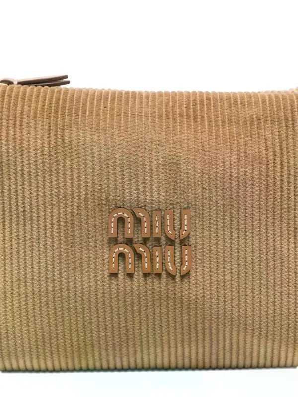 Miu Miu Corduroy Logo Shoulder Bag