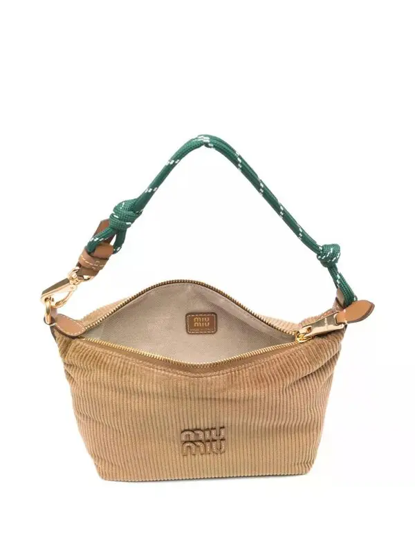 Miu Miu Corduroy Logo Shoulder Bag