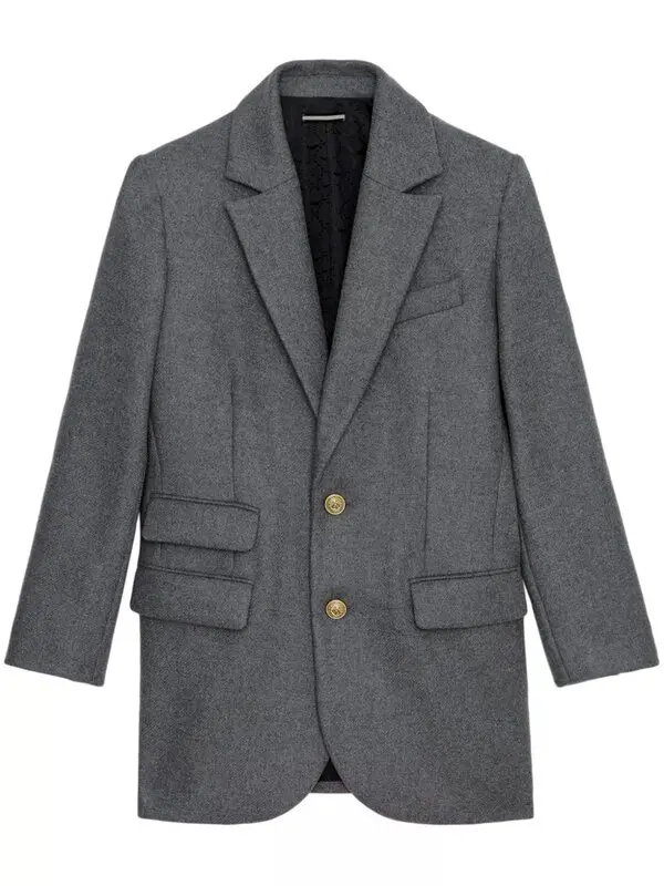 Zadig&Voltaire Single-breasted Wool Blend Coat