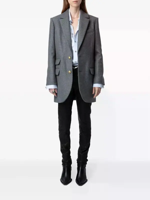 Zadig&Voltaire Single-breasted Wool Blend Coat