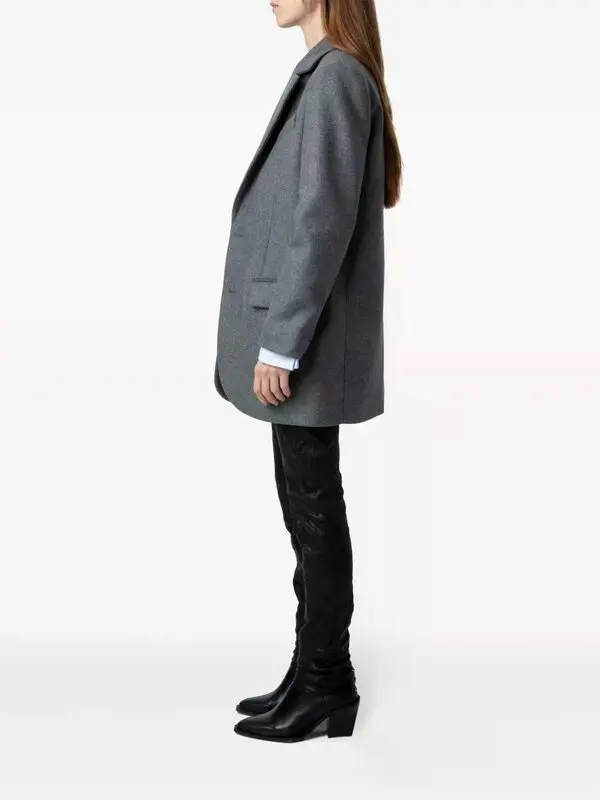 Zadig&Voltaire Single-breasted Wool Blend Coat