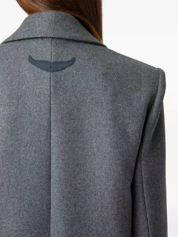 Zadig&Voltaire Single-breasted Wool Blend Coat