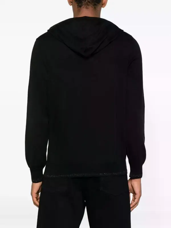Canali Sequin-embellished Hoodie - Black