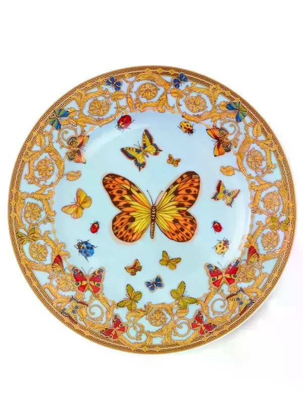 Versace Le Jardin Porcelain Plate - Blue