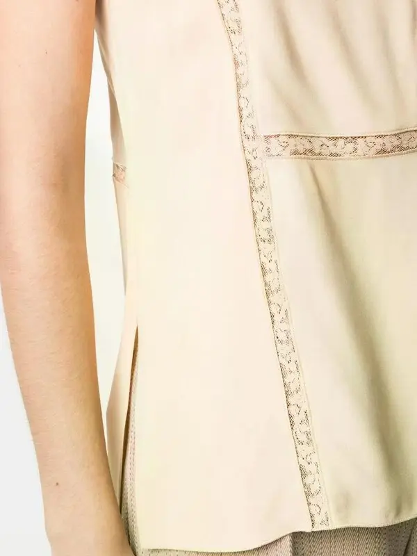 Chloé Lace-trim High-low Camisole