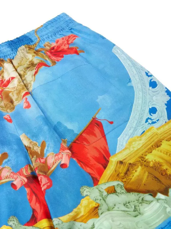 Versace Graphic-print Shorts - Blue