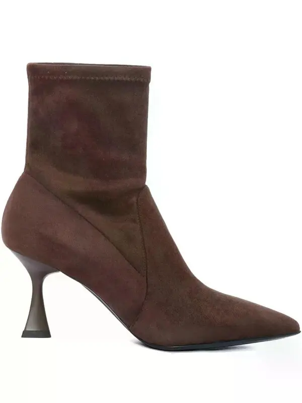 SERGIO LEVANTESI 70mm Janet56 Suede Ankle Boots - Brown