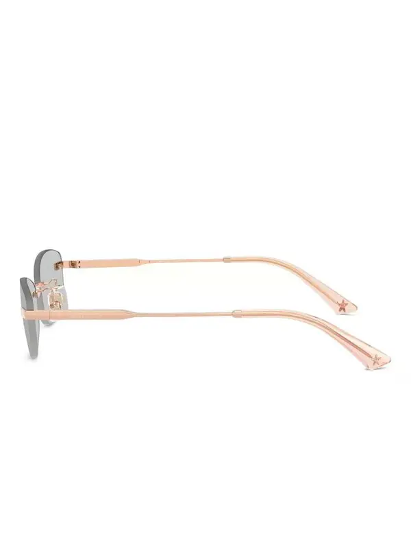 JIMMY CHOO Rimless Geometric Sunglasses