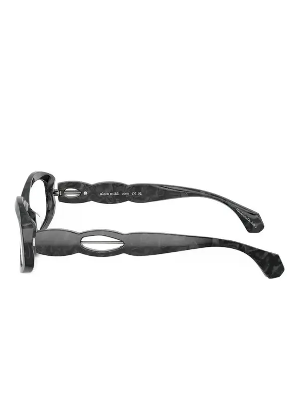 ALAIN MIKLI Patterned Rectangle Eyeglasses
