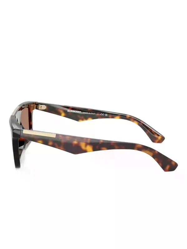 Burberry Havana-pattern Sunglasses With Gold-tone Detail