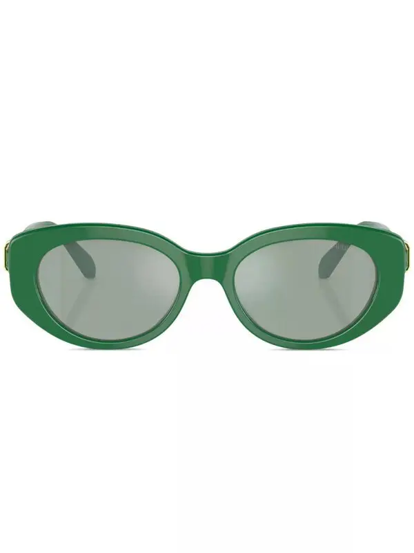 SWAROVSKI Crystal-embellished Round Frame Sunglasses - Green