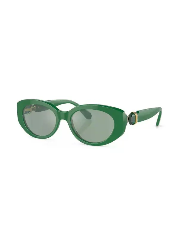 SWAROVSKI Crystal-embellished Round Frame Sunglasses