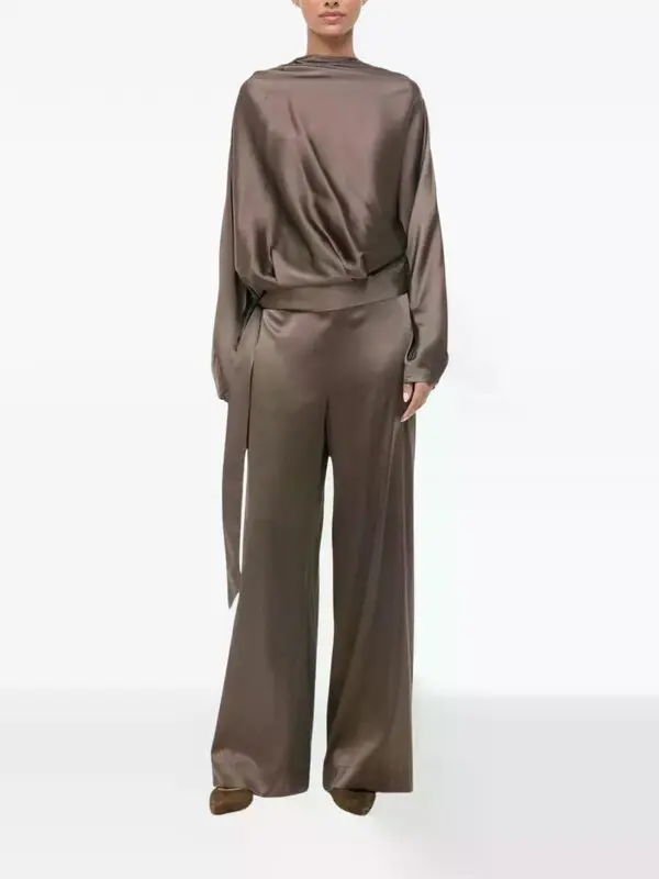 Staud Phoebe Silk Top - Brown