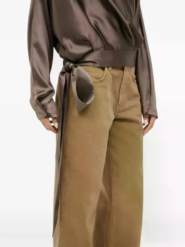 Staud Phoebe Silk Top - Brown