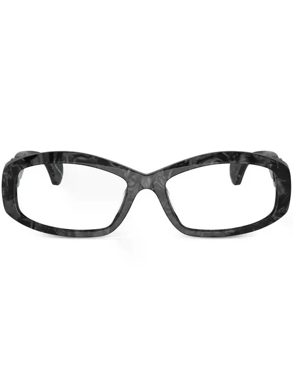 ALAIN MIKLI Rectangle-frame Sunglasses - Black