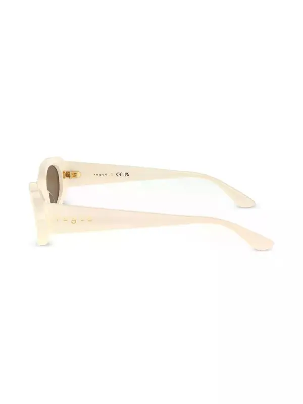 VOGUE EYEWEAR Logo-print Oval-frame Sunglasses
