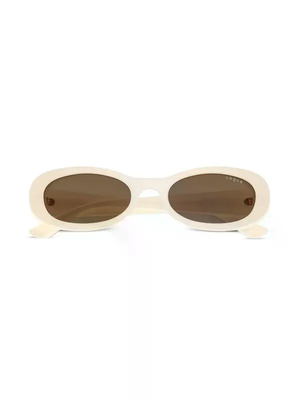 VOGUE EYEWEAR Logo-print Oval-frame Sunglasses