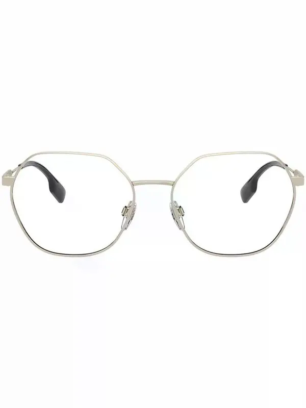Burberry Check-trim Eyeglasses - Gold