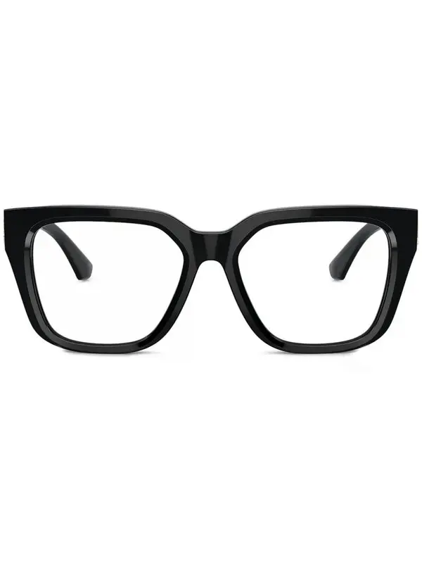 Burberry Logo-plaque Square-frame Glasses - Black