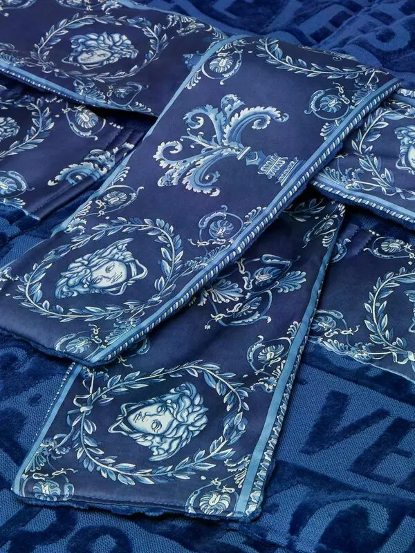 Versace I ♡ Baroque Bathrobe - Blue