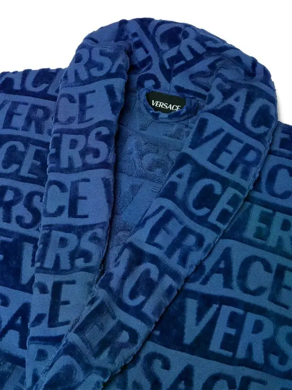 Versace I ♡ Baroque Bathrobe - Blue