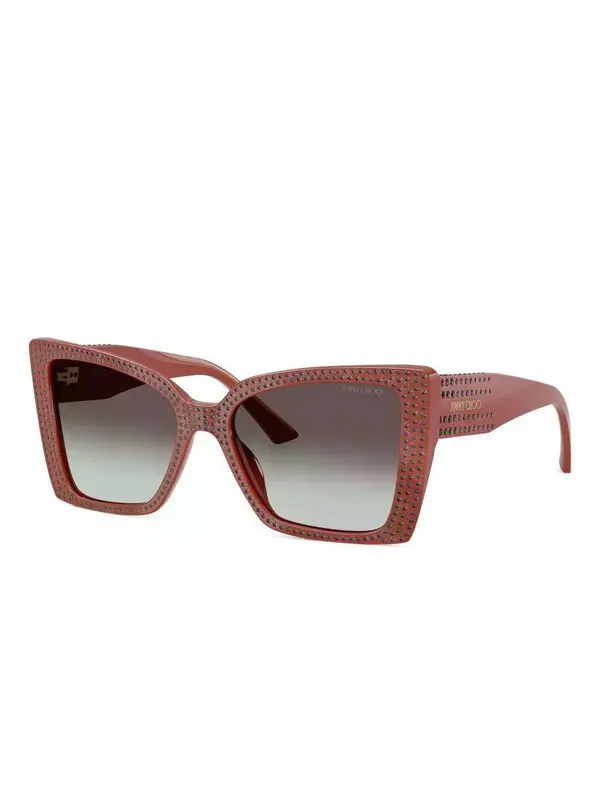 JIMMY CHOO Embellished Geometric Sunglasses