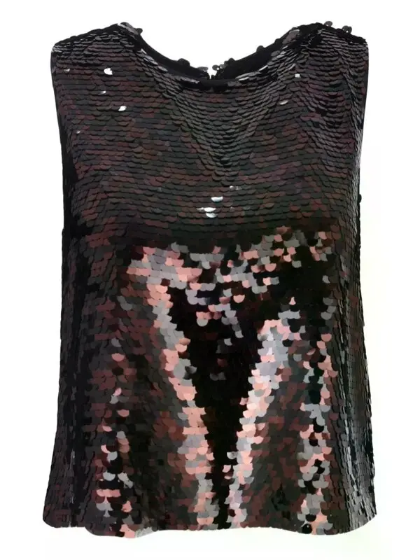 Staud Sequin-embellished Sleeveless Top