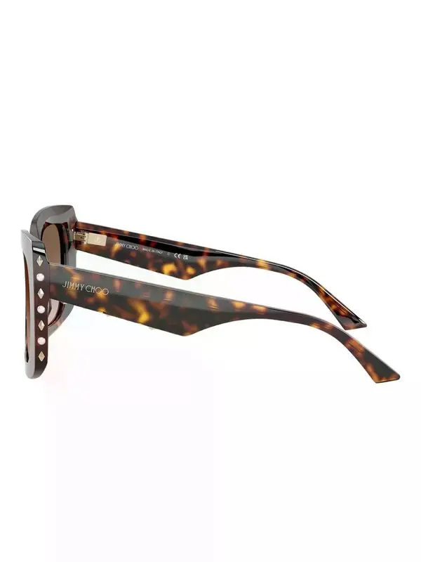 JIMMY CHOO Stud-embellished Square Sunglasses
