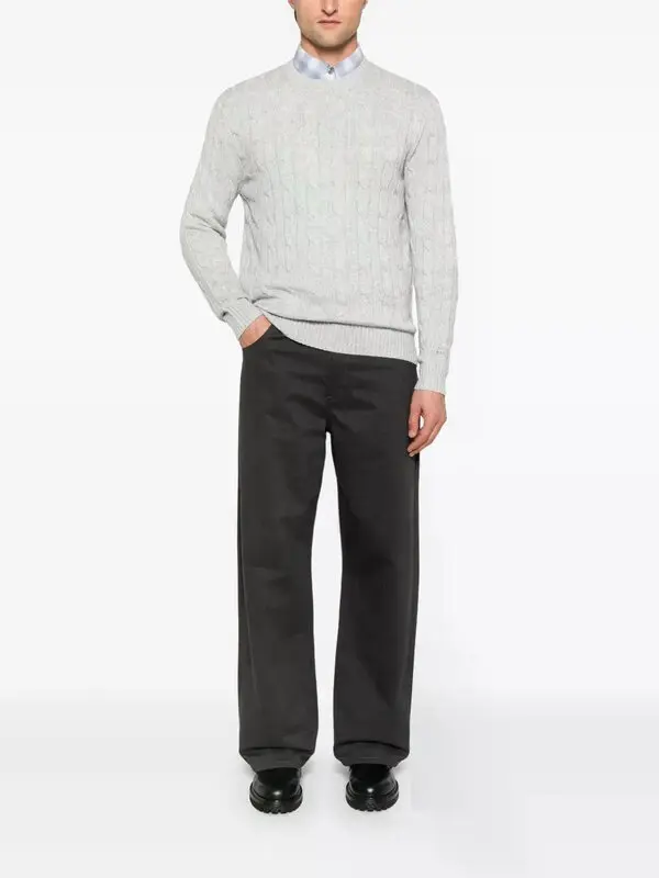 MC2 SAINT BARTH Regent Cable Knit Sweater - Grey