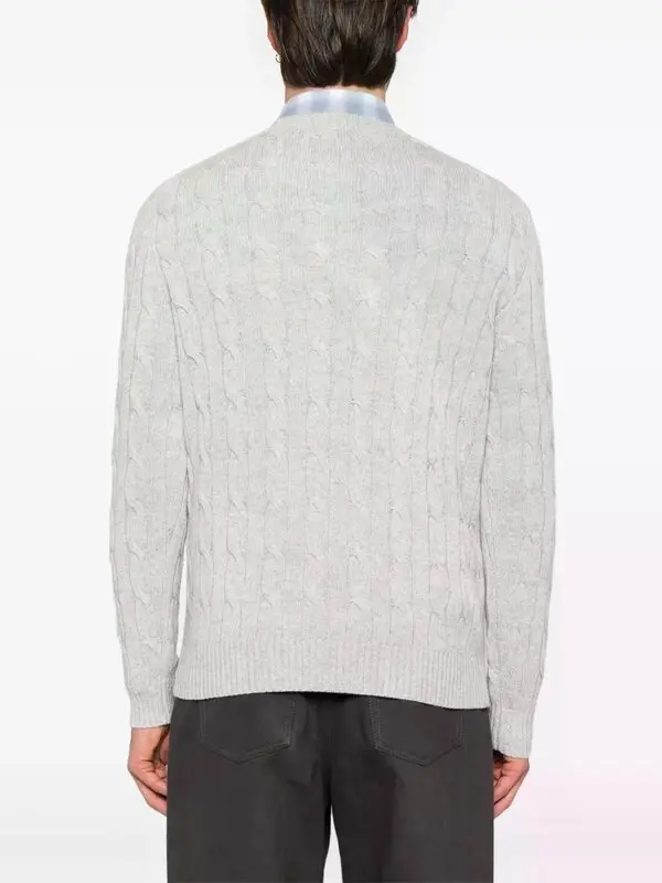 MC2 SAINT BARTH Regent Cable Knit Sweater - Grey