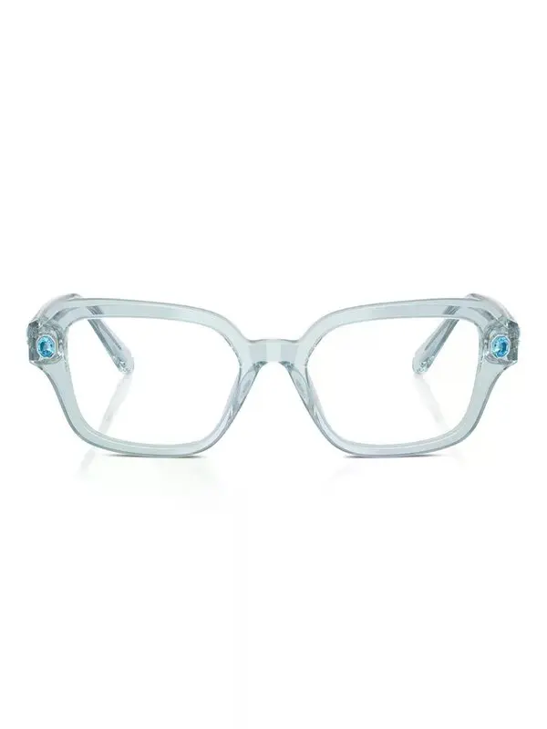 SWAROVSKI Crystal-embellished Square-frame Eyeglasses - Blue