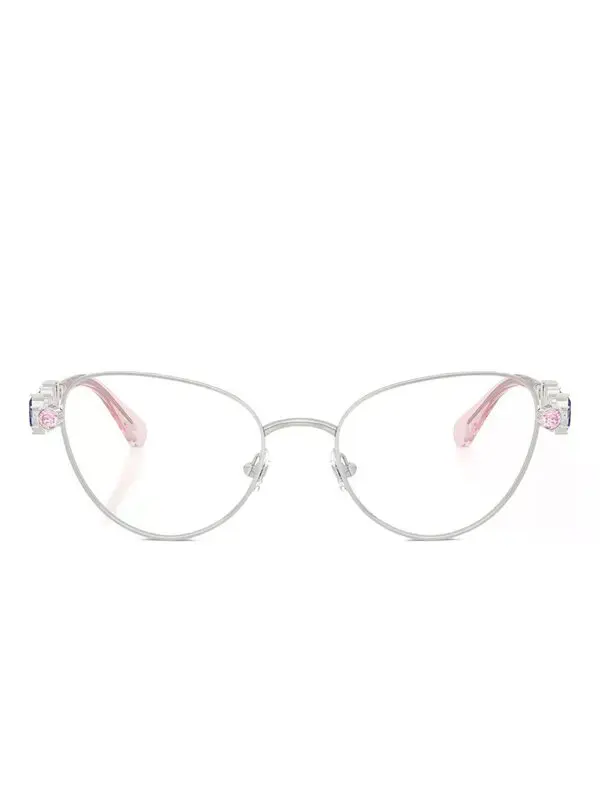 SWAROVSKI Crystal-embellished Cat-eye Glasses - Silver