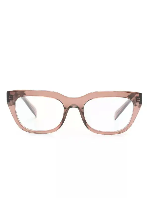 Prada Logo-engraved Rectangle-frame Glasses