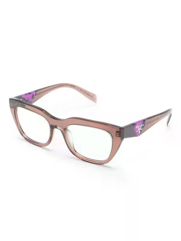 Prada Logo-engraved Rectangle-frame Glasses