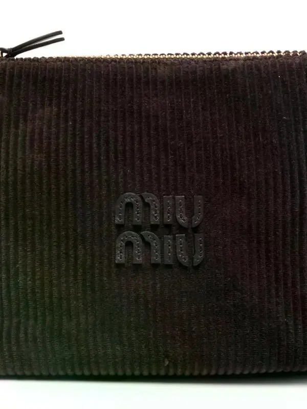 Miu Miu Corduroy Logo Shoulder Bag