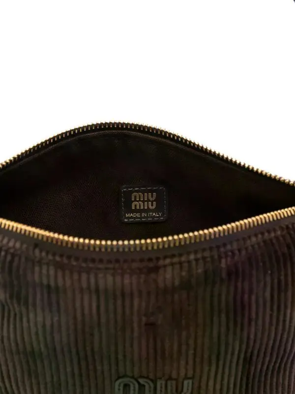 Miu Miu Corduroy Logo Shoulder Bag