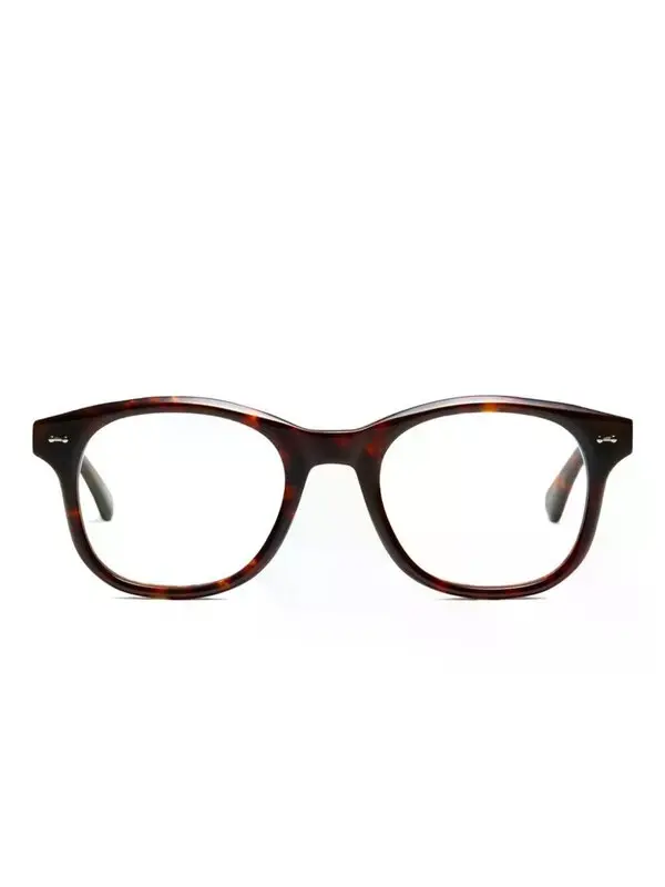 PETER AND MAY Unmute Round-frame Glasses - Brown