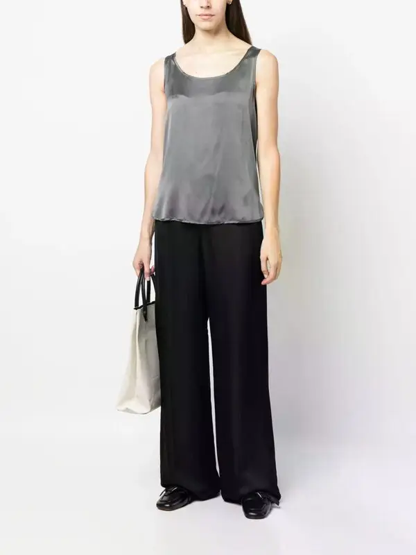 Max Mara Square-neck Sleeveless Top - Grey