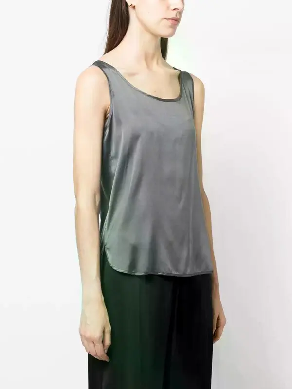 Max Mara Square-neck Sleeveless Top - Grey