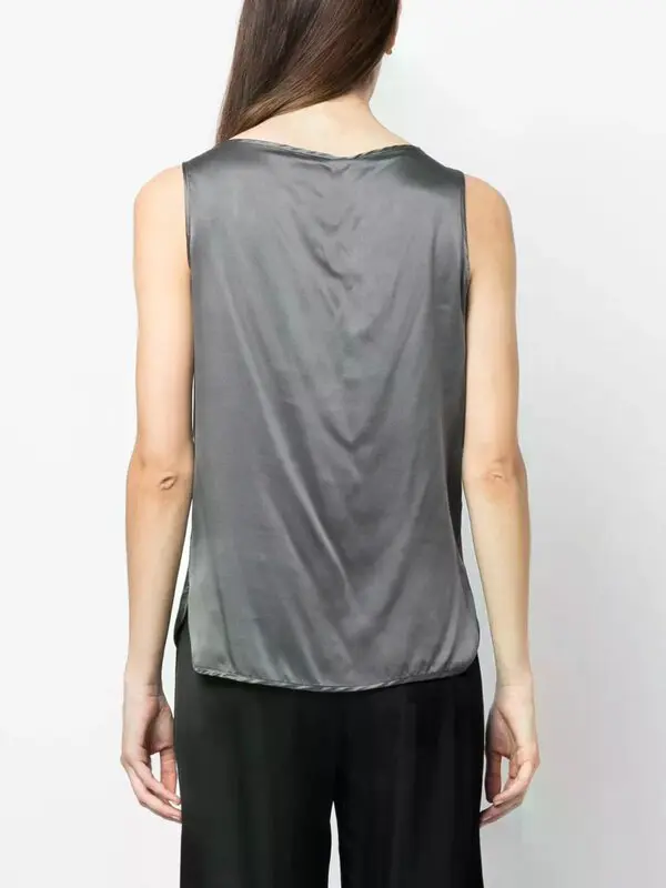 Max Mara Square-neck Sleeveless Top - Grey