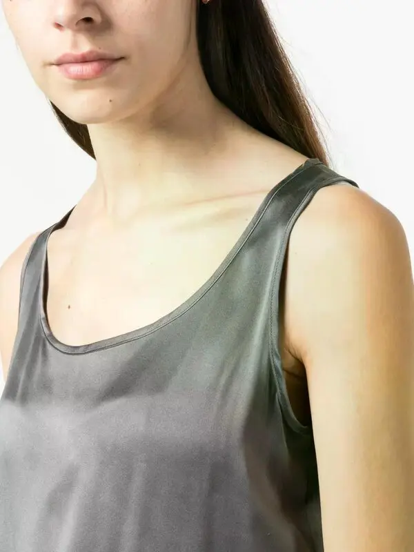 Max Mara Square-neck Sleeveless Top - Grey