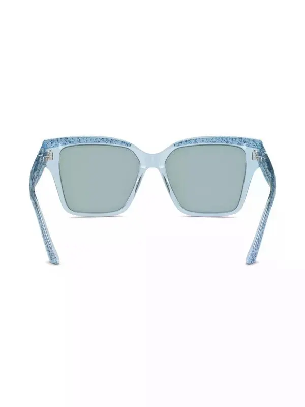 JIMMY CHOO Giava Glitter Square Frame Sunglasses