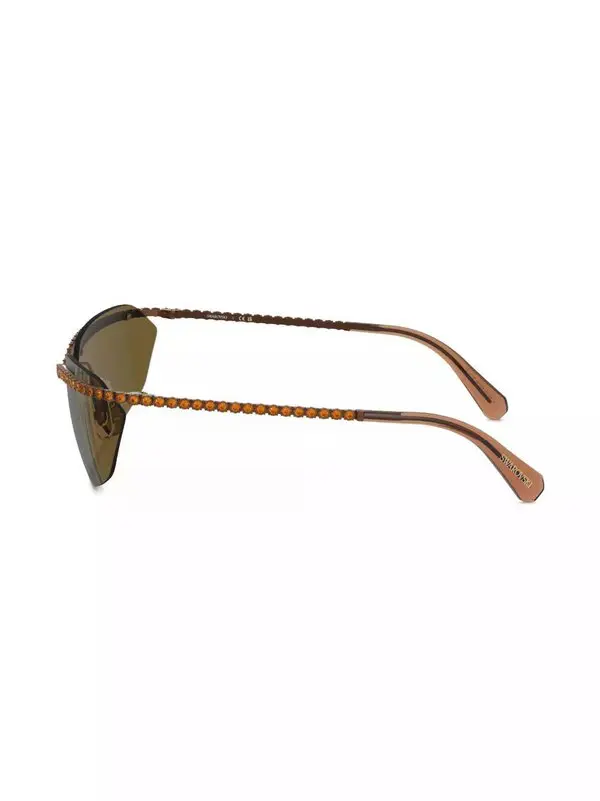 SWAROVSKI Pavé-band Rectangle-frame Sunglasses