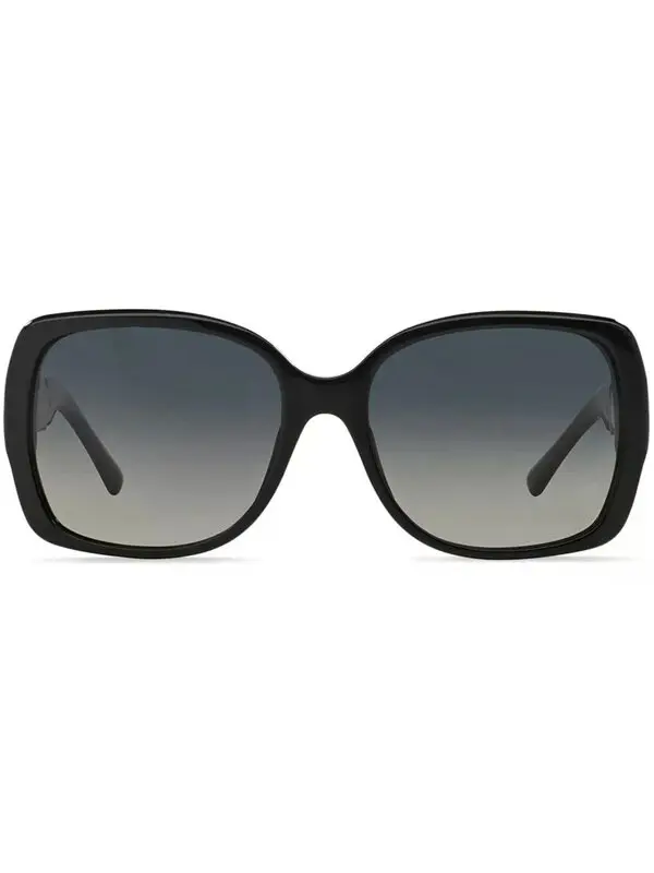 Burberry Vintage Check Oversized Sunglasses - Black