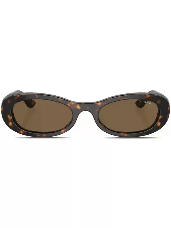 VOGUE EYEWEAR Tortoiseshell Oval Sunglasses - Brown