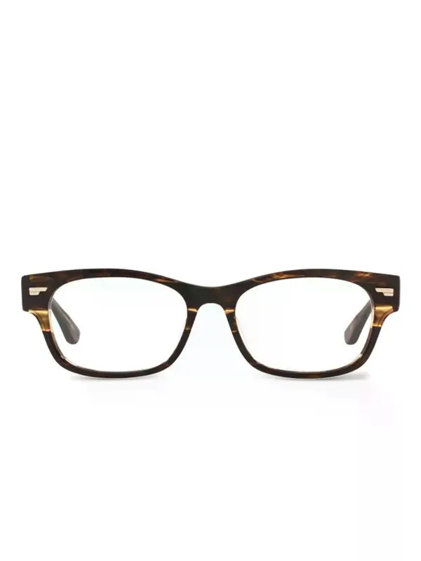 Oliver Spencer Denton Rectangle-frame Eyeglasses - Brown